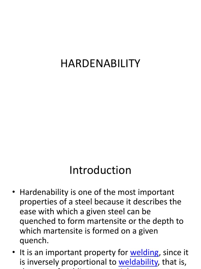 Hardenability | PDF | Steel | Heat Treating