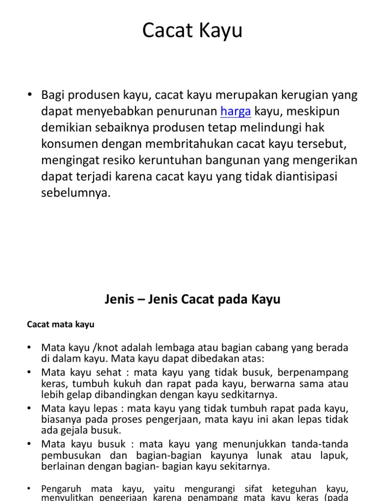 Cacat Kayu | PDF