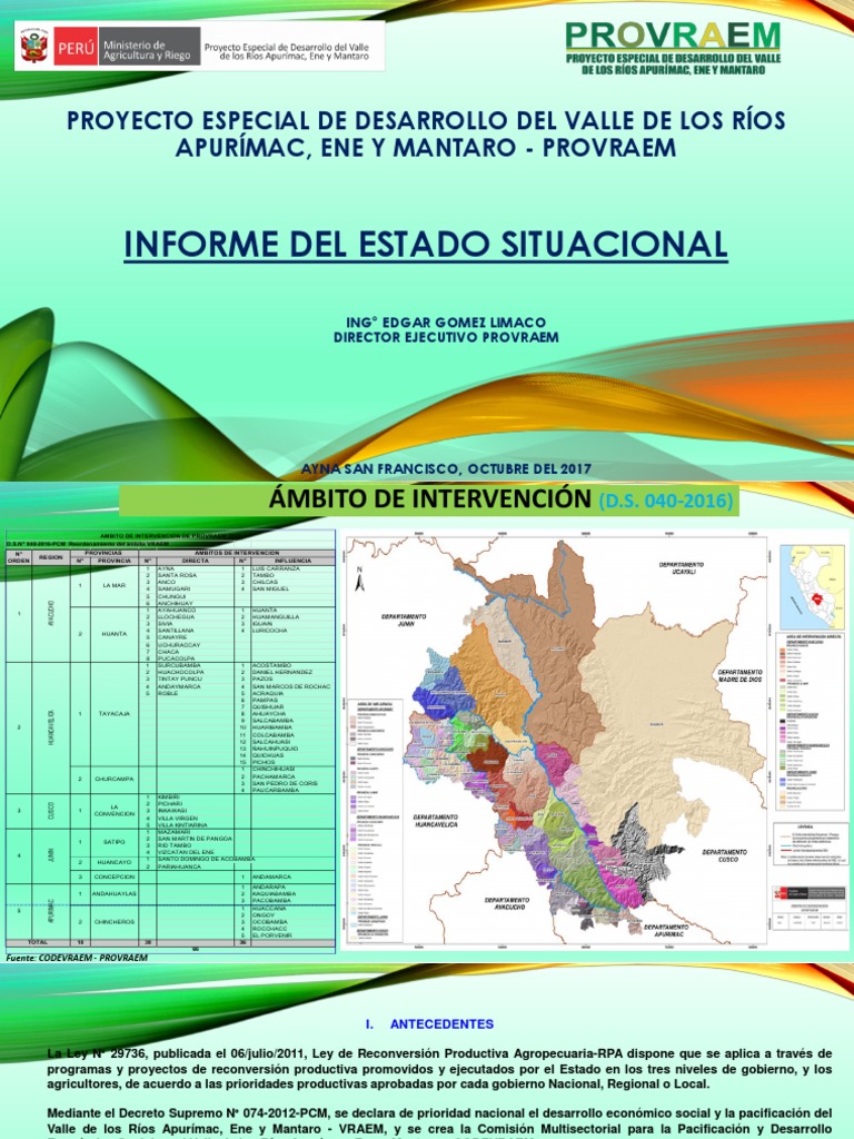 Exp. DRP Org Vraem | PDF | Área rural | Agricultura