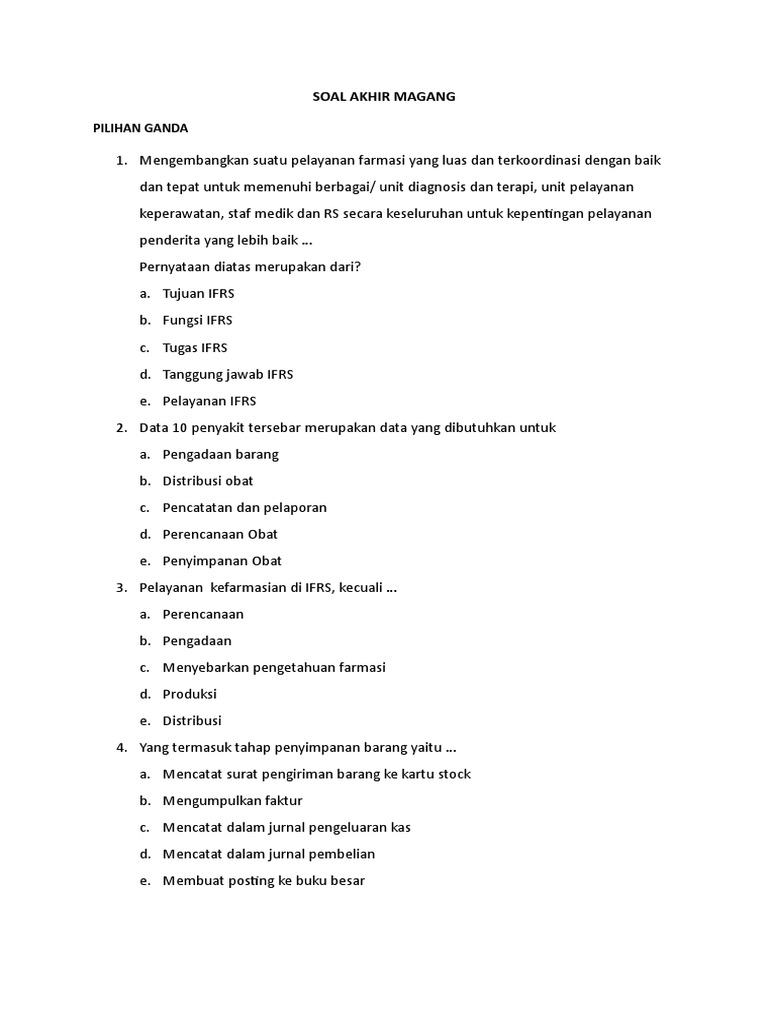 Soal Magang Pdf