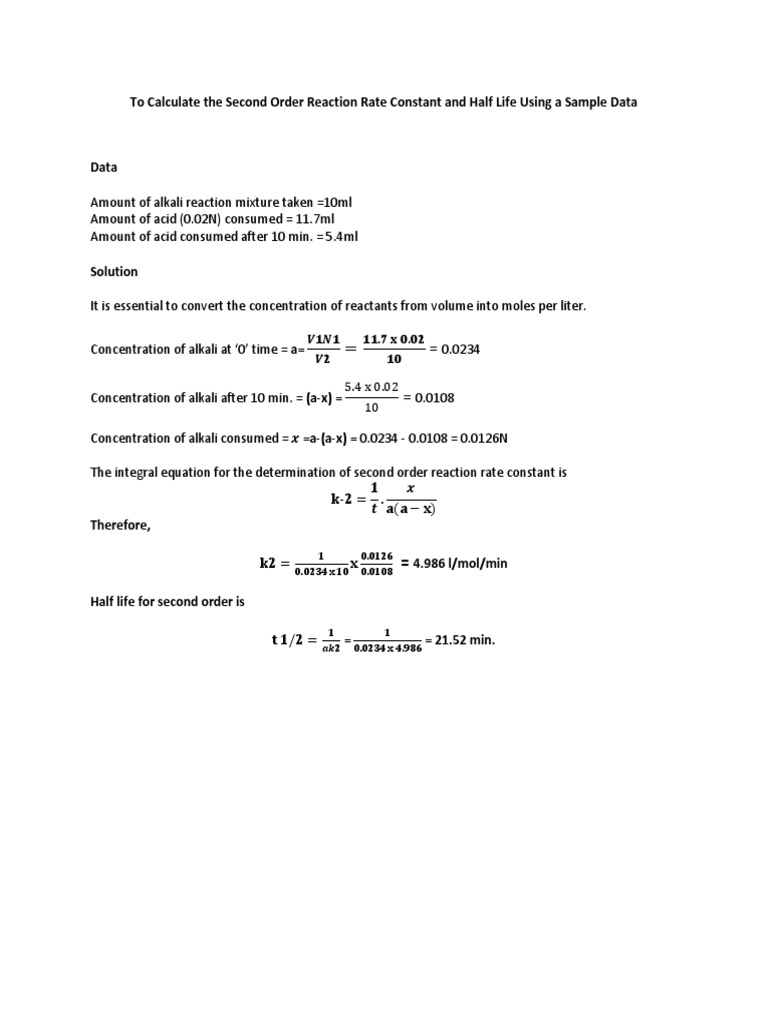 to-calculate-the-second-order-reaction-rate-constant-and-half-life