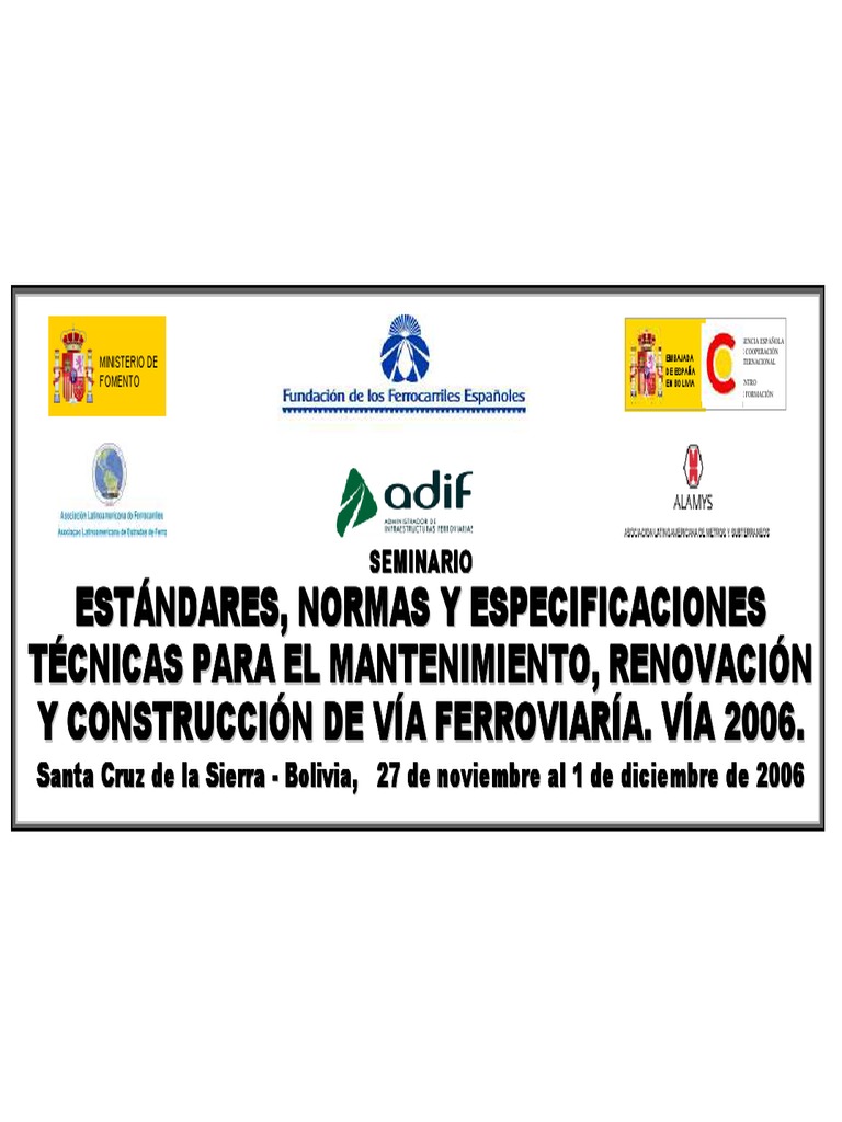 Normas para Mantenimiento de Vias Ferreas 1 PDF | PDF | Track (transporte ferroviario ...