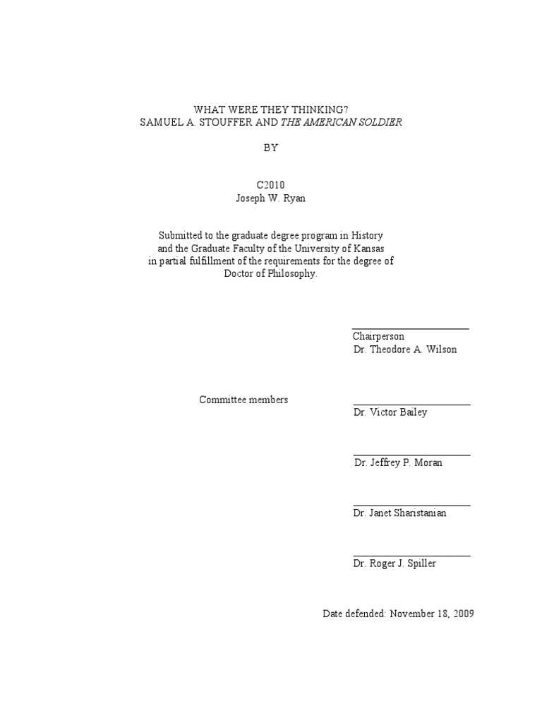 Samuel A. Stouffer and the Landmark Sociological Study The American ...