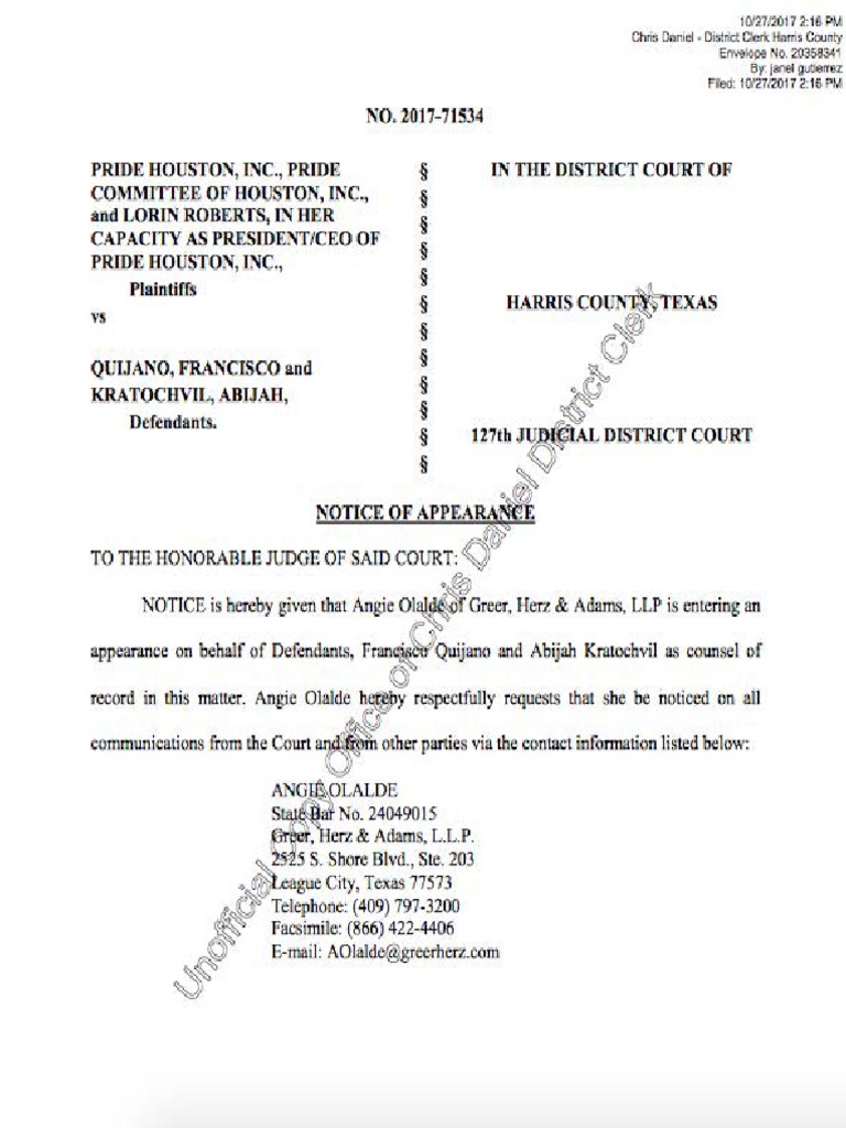 Notice of Appearance | PDF