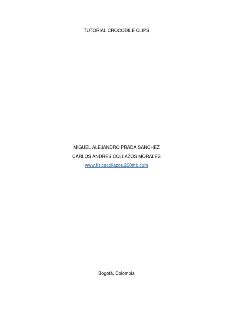 Tutorial de Crocodile Clips: Simulación de Circuitos | PDF | Condensador | Programa de computadora