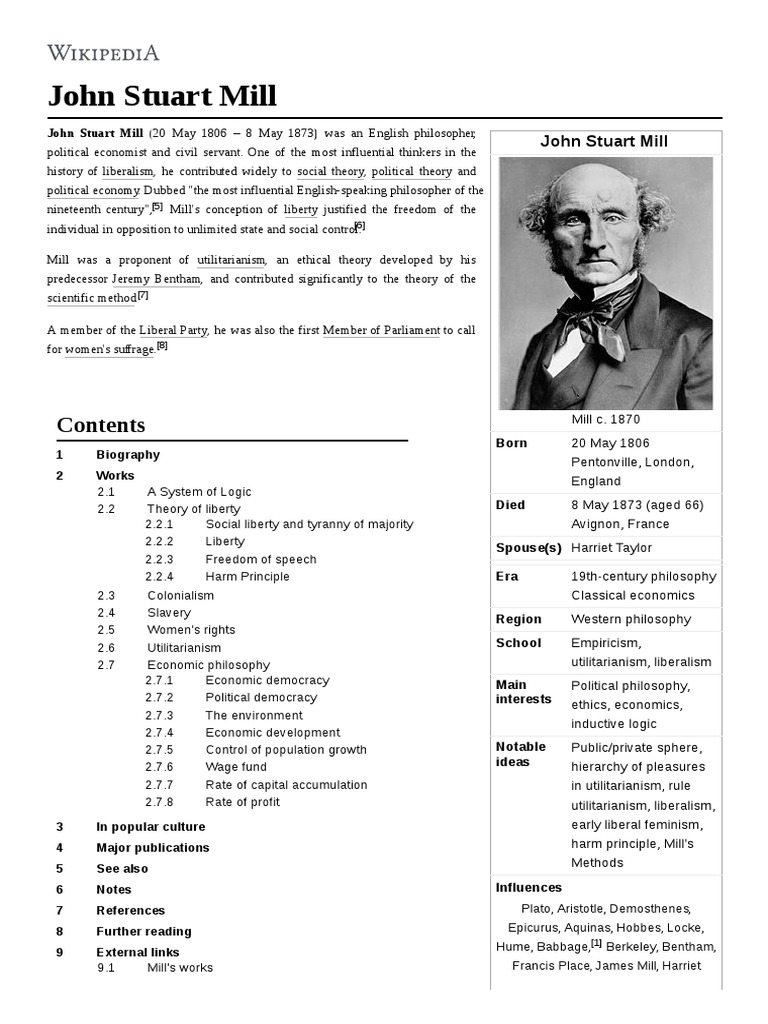 John Stuart Mill | PDF | John Stuart Mill | Utilitarianism