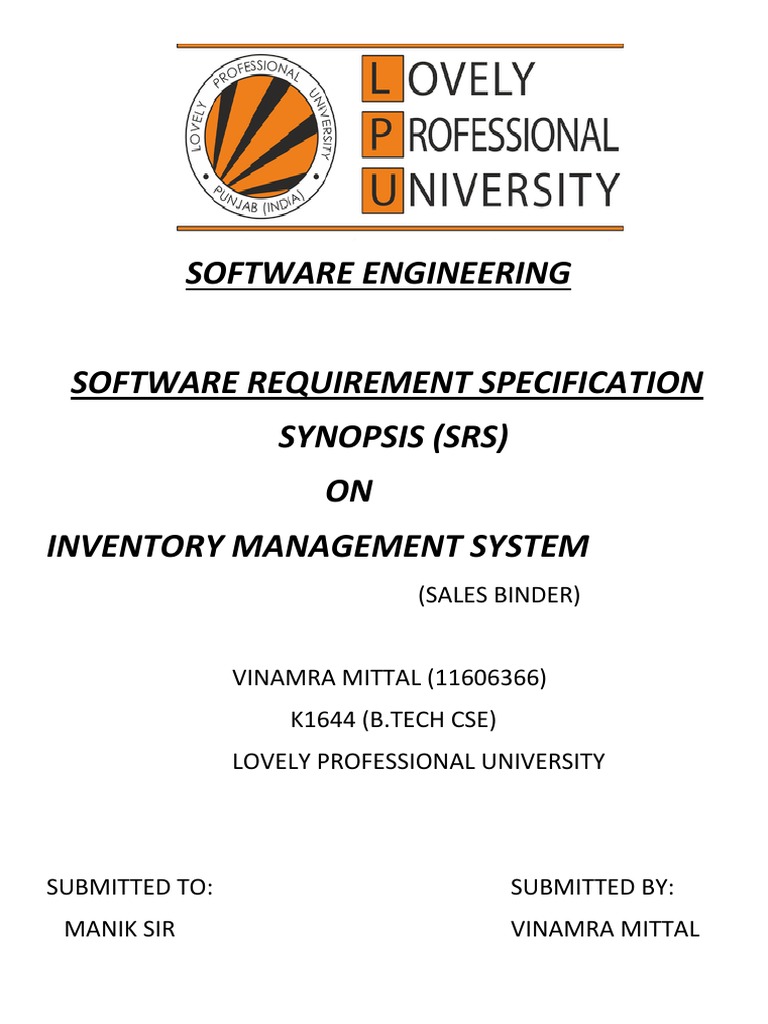 Inventory Management System SRS | PDF | Transport Layer Security ...