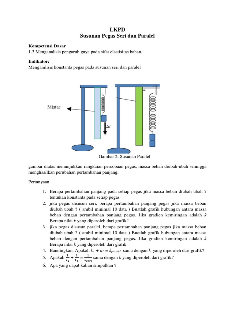 Kelompok 3 (Revisi Susunan Pegas Seri Dan Pararel) | PDF