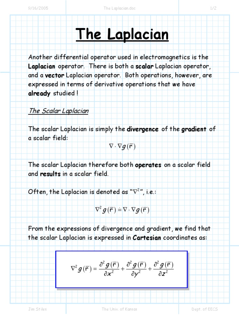 The Laplacian Pdf