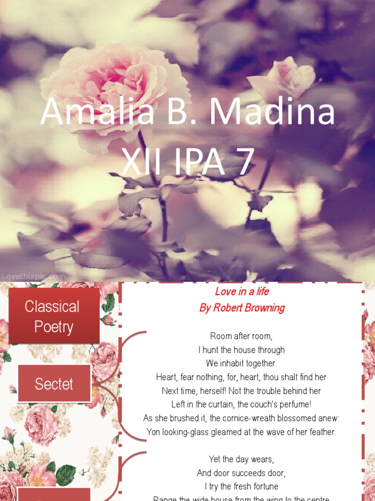 Analysis of Browning's "Love in a Life" | PDF | Poetry | Science