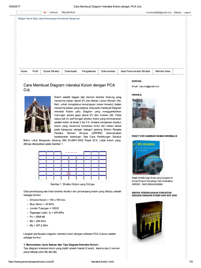 Cara Membuat Diagram Interaksi Kolom Dengan PCA CoL | PDF