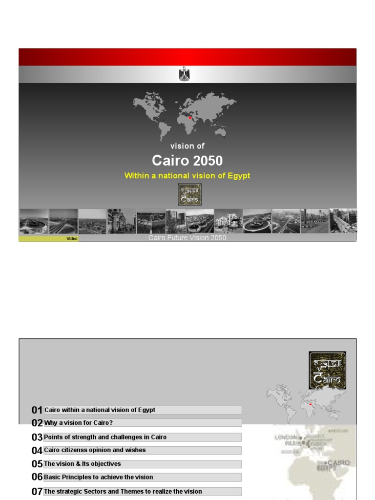 Cairo 2050 Vision V 2009 Gopp 12 MB | PDF | Cairo | Egypt