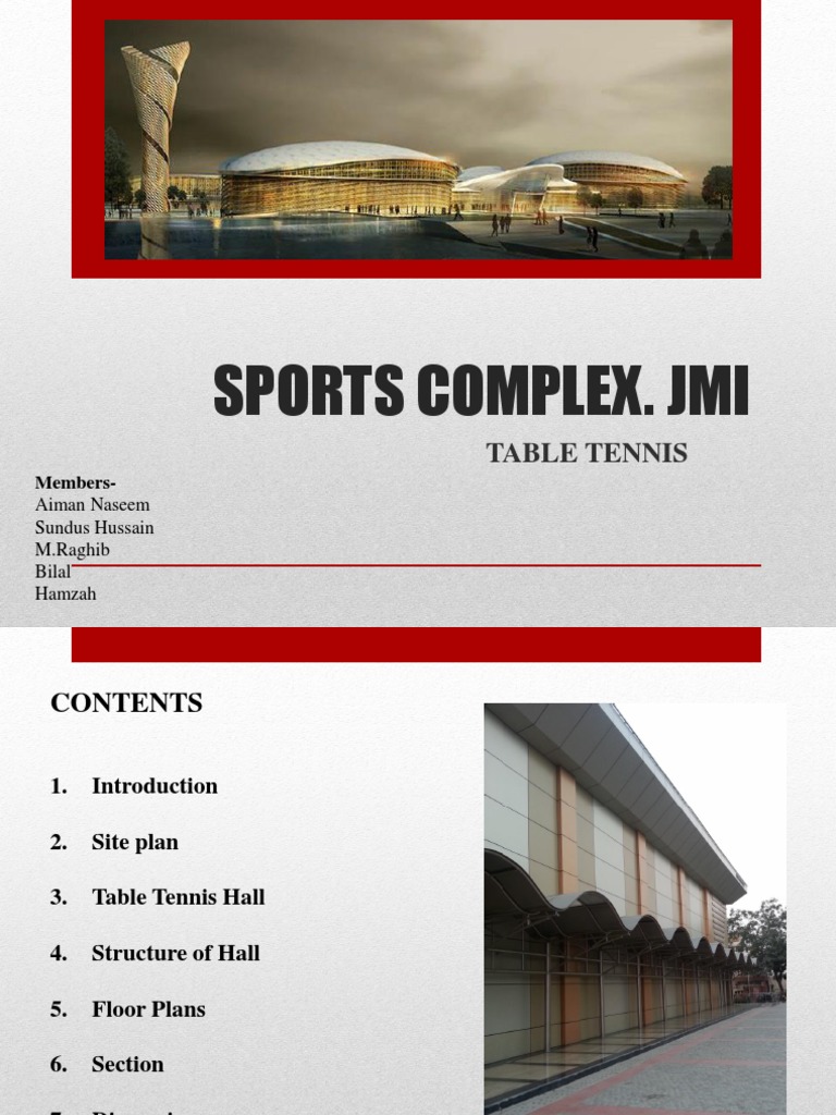 Sports Complex. Jmi: Table Tennis | PDF | Buildings And Structures ...