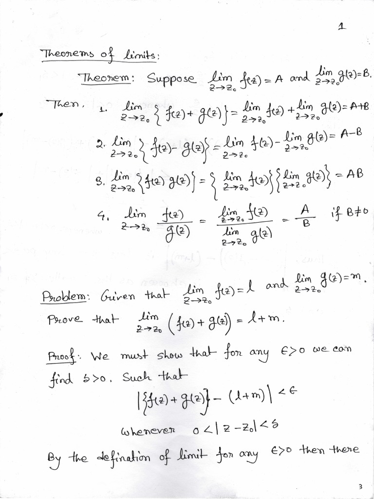 Theorem of Limit | PDF
