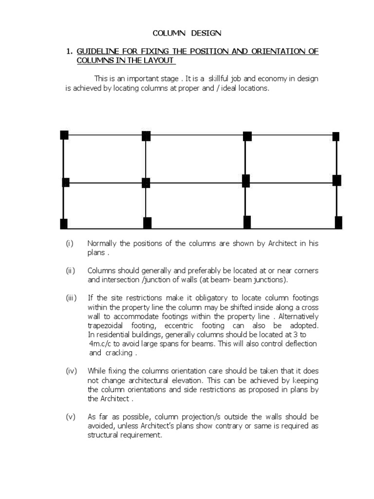 Column Loads and Size of Column | PDF | Column | Buckling