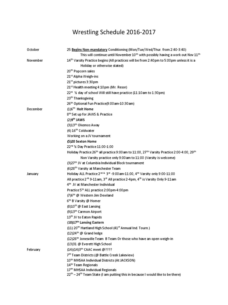 Schedule 17-18 | PDF