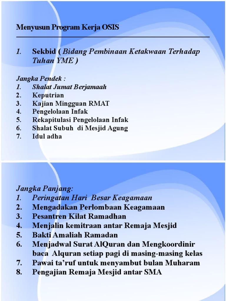 Menyusun Program Kerja | PDF
