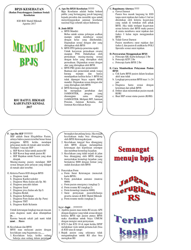 Bpjs Kesehatan Leaflet | PDF