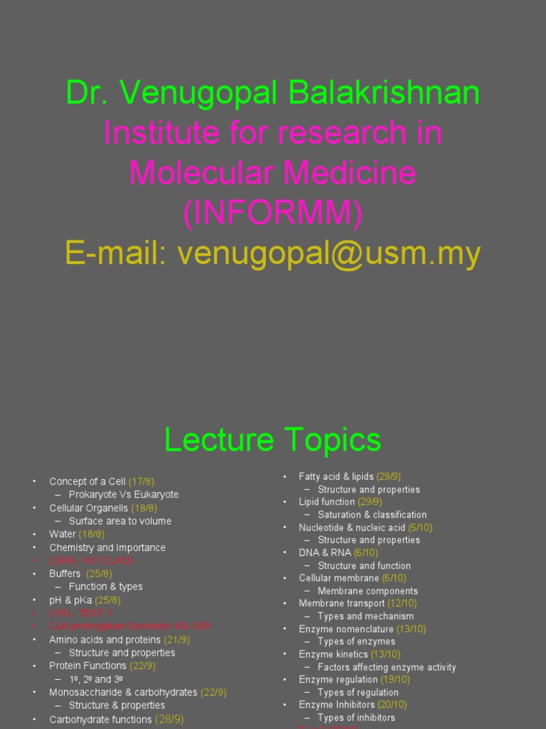 Dr. Venugopal Balakrishnan: Institute For Research in Molecular ...
