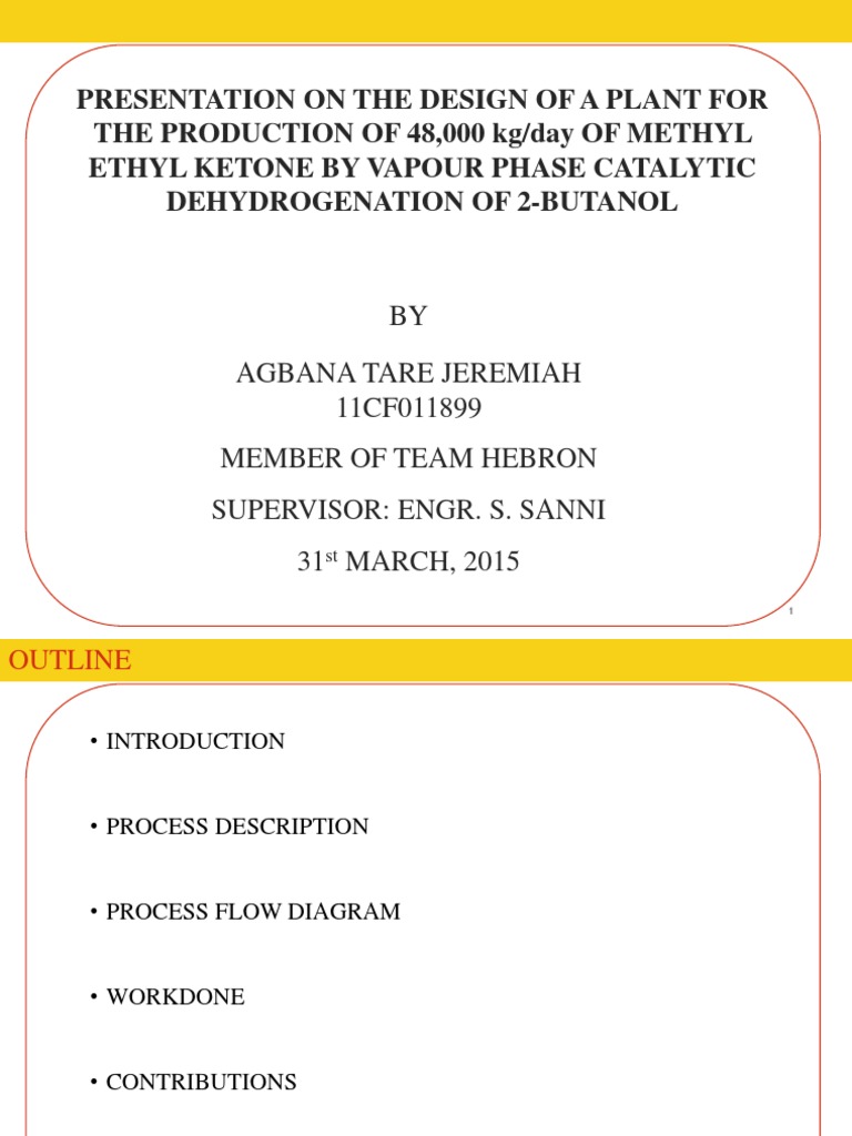 MEK Production Plant Design | PDF | Chemical Reactor | Chemical Engineering
