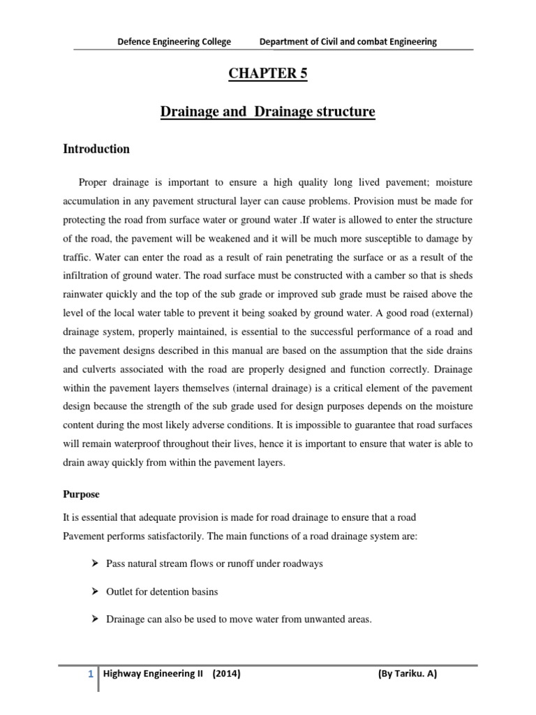 Chapter 5 Drainage and Drainage Structure[1] | Drainage | Road