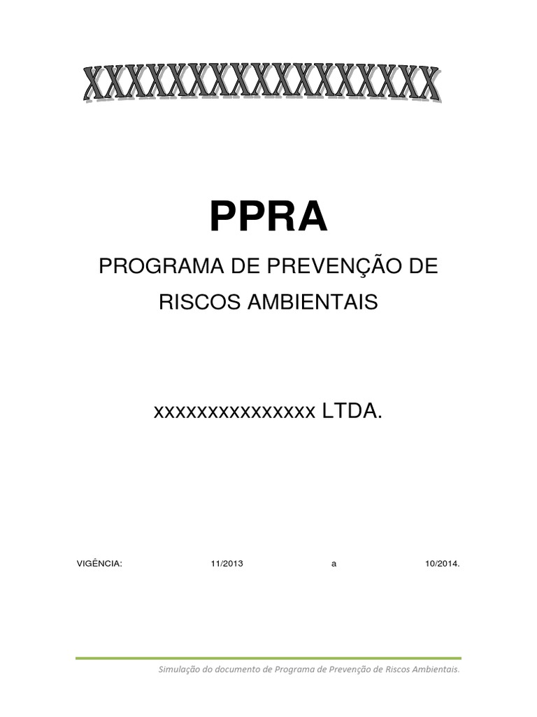Modelo de PPRA 2 | PDF | Ambiente natural | Tempo