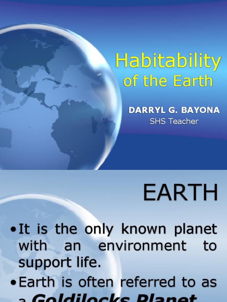 The Habitability of The Earth | PDF | Atmosphere | Circumstellar ...