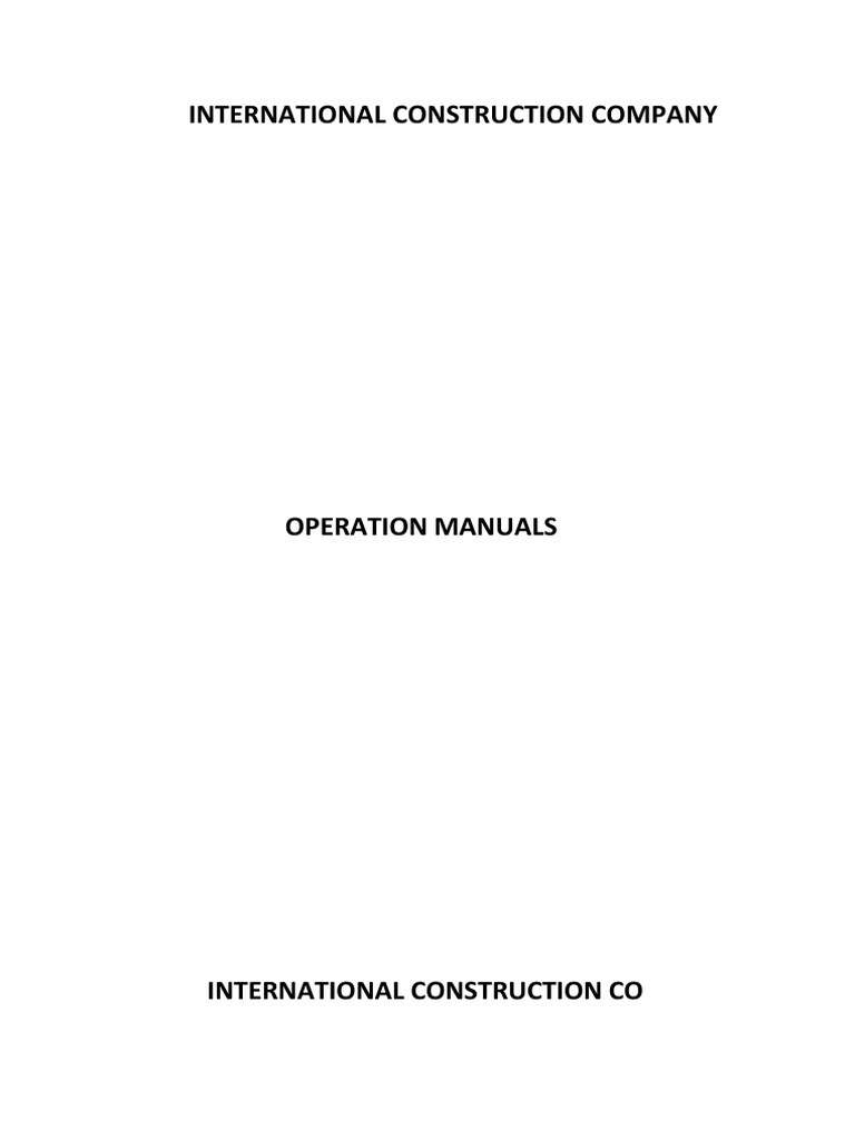 International Construction Company | PDF