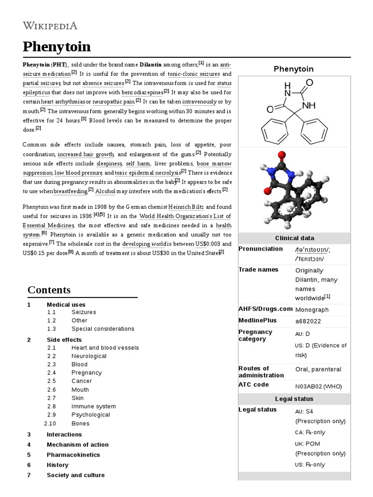 Phenytoin | Drugs | Clinical Medicine