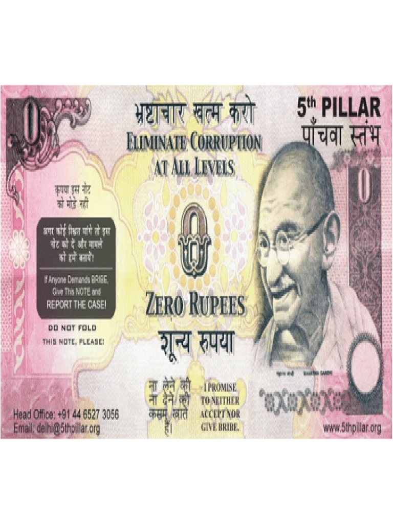 Zero Rupee Note | PDF