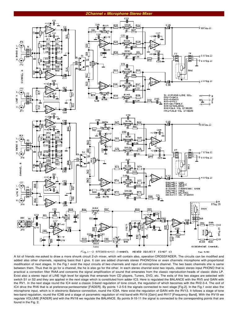 2ch Mixer Eng | PDF | Microphone | Electronic Circuits