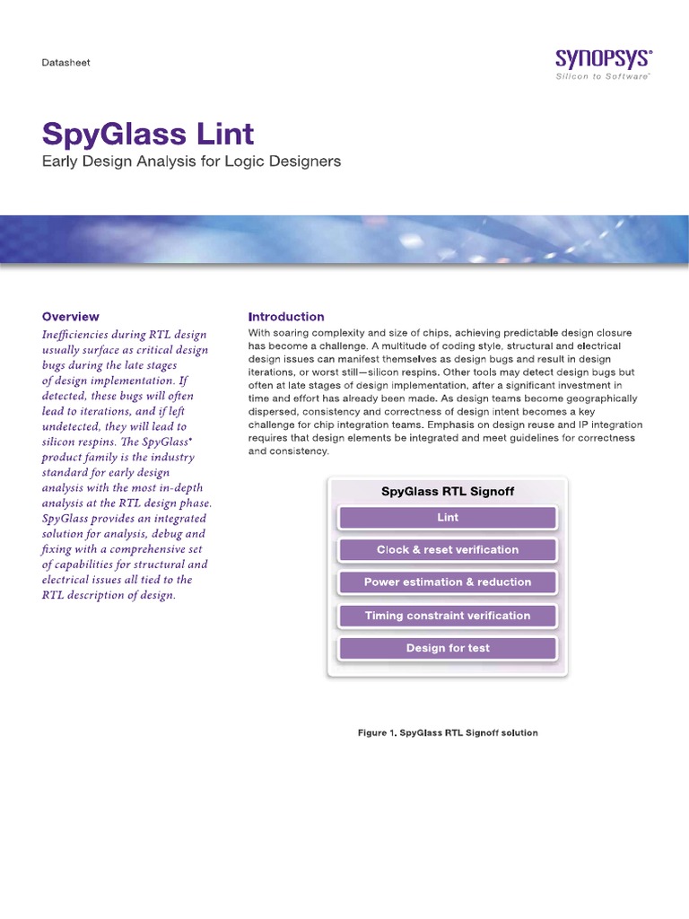 Spyglass Lint Analysis | PDF