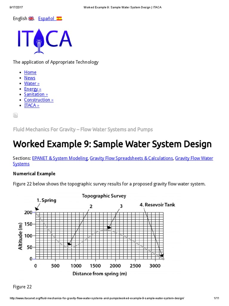 Sample Water System Design | PDF | Water Supply Network | Pump
