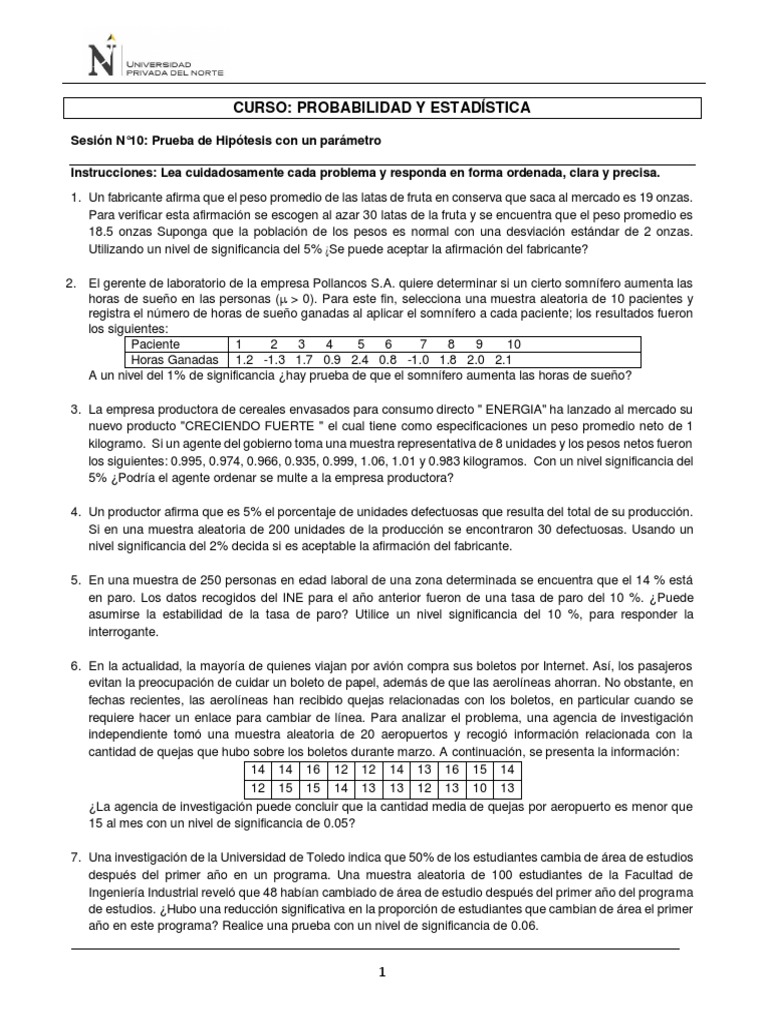 Practica N°10 Proes | PDF | Muestreo (Estadísticas) | Desempleo