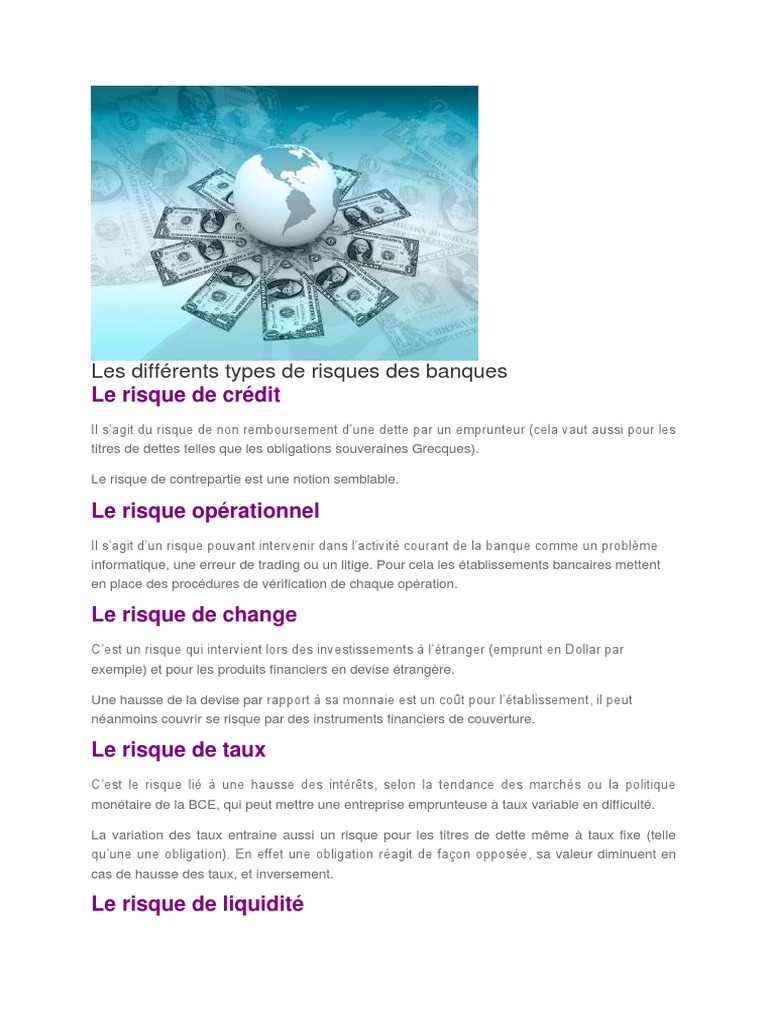 Types de risques bancaires expliqués | PDF