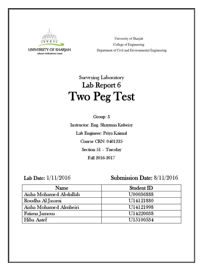 06 - Two Peg Test | PDF | Surveying | Scientific Observation