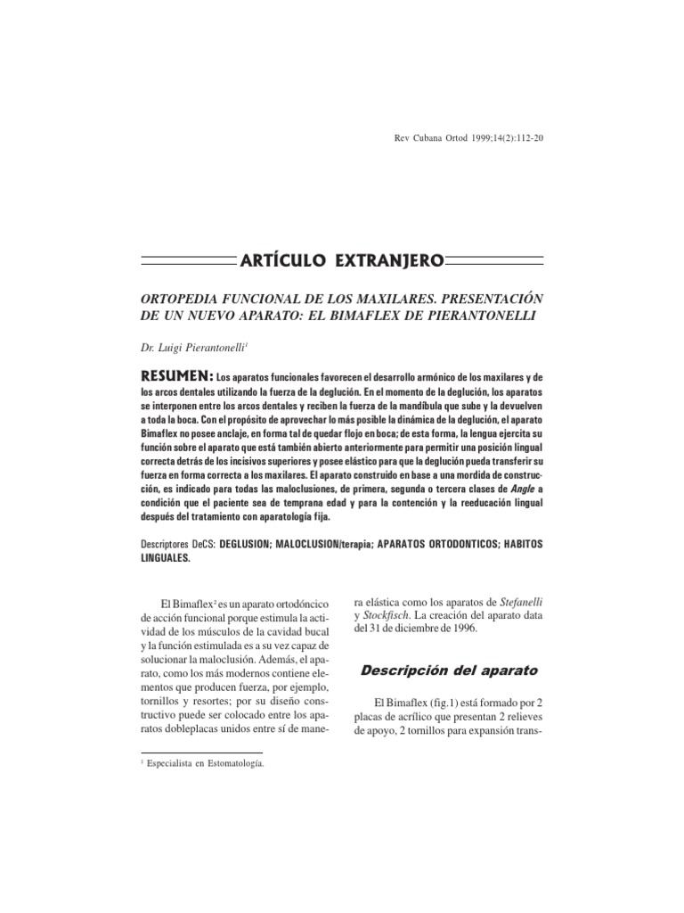 Bima Flex 1996 | PDF | Ortodoncia | Boca