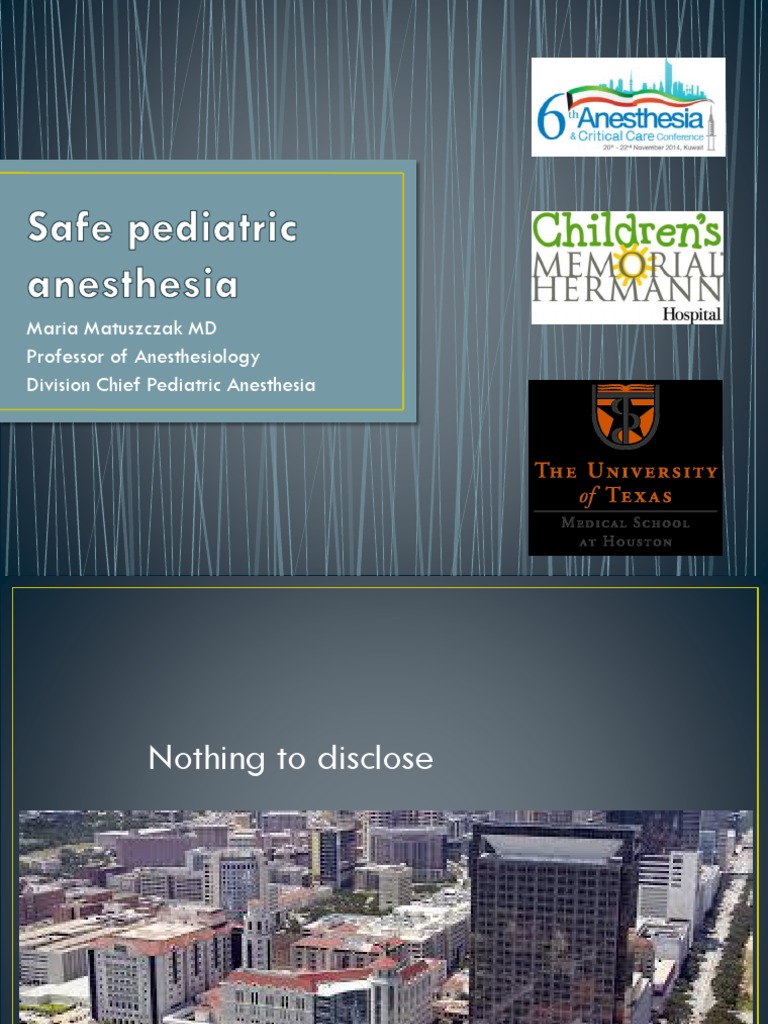 Safe Practices in Pediatric Anesthesia | PDF | Anesthesia | Patient Safety