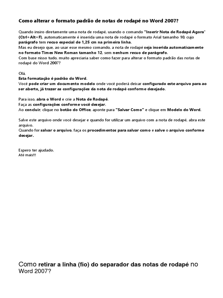 - NOTAS DE RODAPÉ - como Editar.docx | Nota (Tipografia) | Janela ...