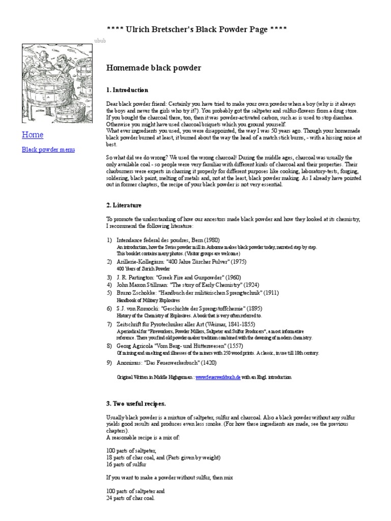 Homemade Black Powder | PDF | Gunpowder | Charcoal