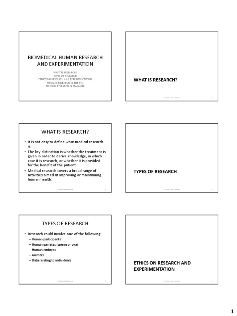 Biomedical Human Research and Experimentation | PDF | Clinical Trial ...