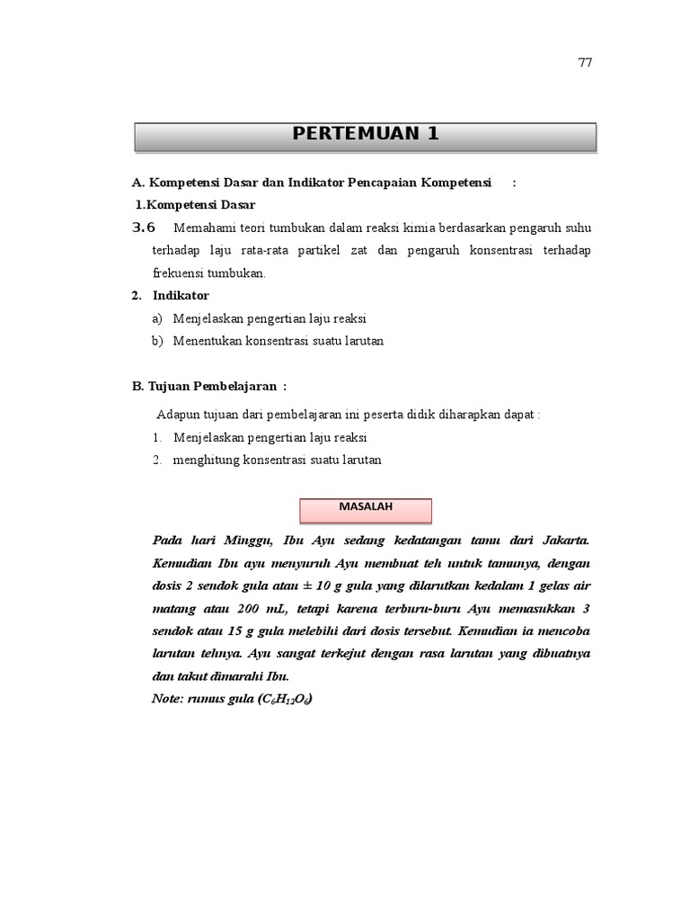 Laju Reaksi dan Konsentrasi Larutan | PDF