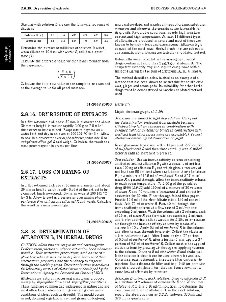 Loss on Drying Extract | Physical Sciences | Science