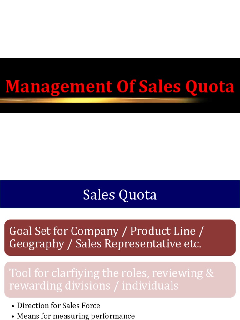 Sales Quota Management Strategies | PDF | Business