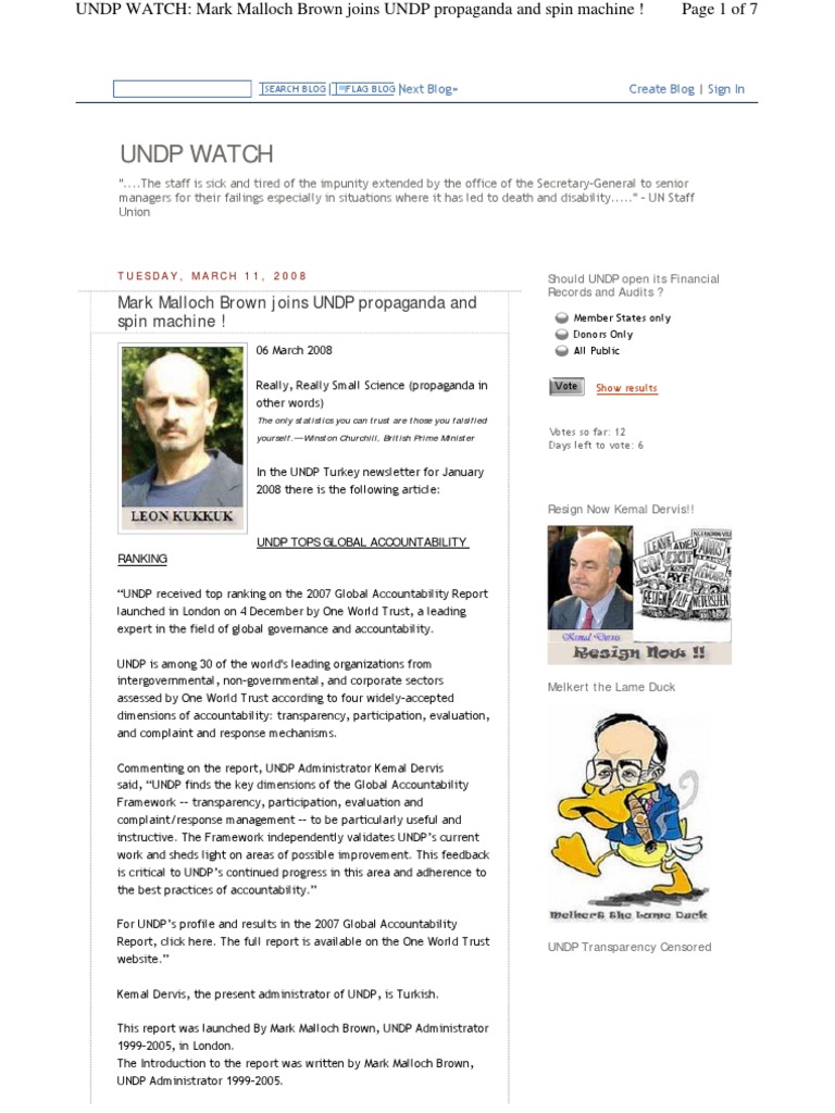 Mark Malloch Brown Joins | PDF | United Nations Development Programme ...