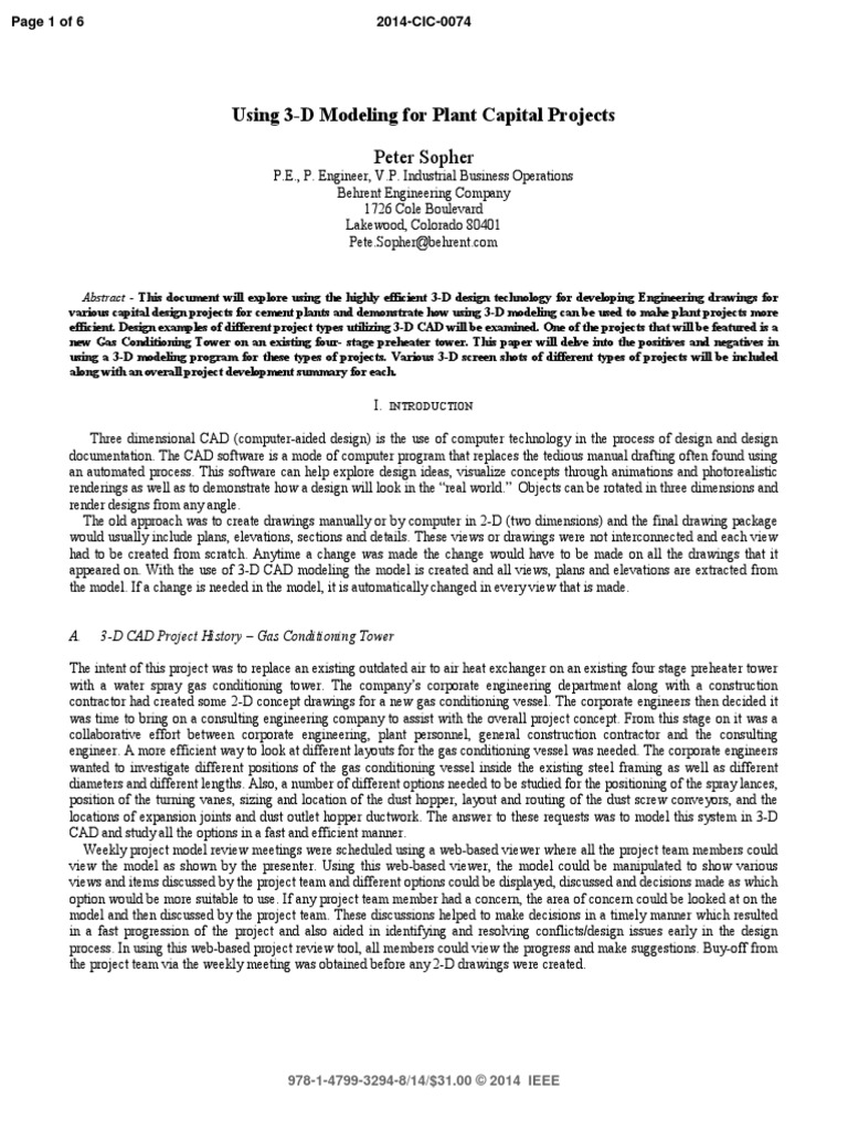 Using 3-D Modeling For Plant | PDF | 3 D Computer Graphics | 3 D Modeling