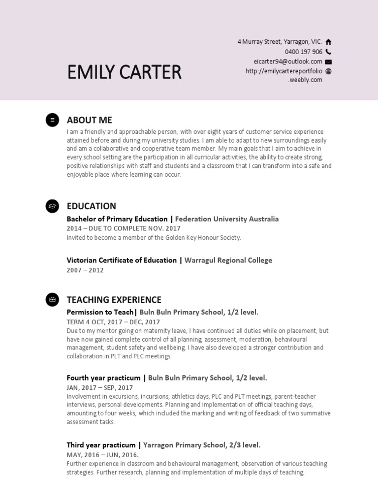 CV - Emily Carter | PDF | Educational Technology | Educational Assessment