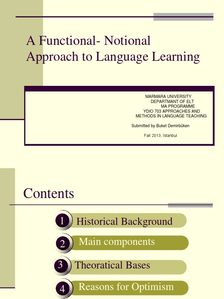 Functional Approach | PDF | Linguistics | Curriculum