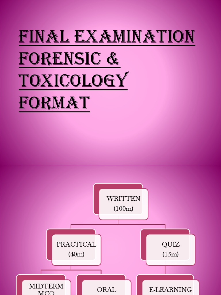 Final Examination Forensic & Toxicology Format | PDF
