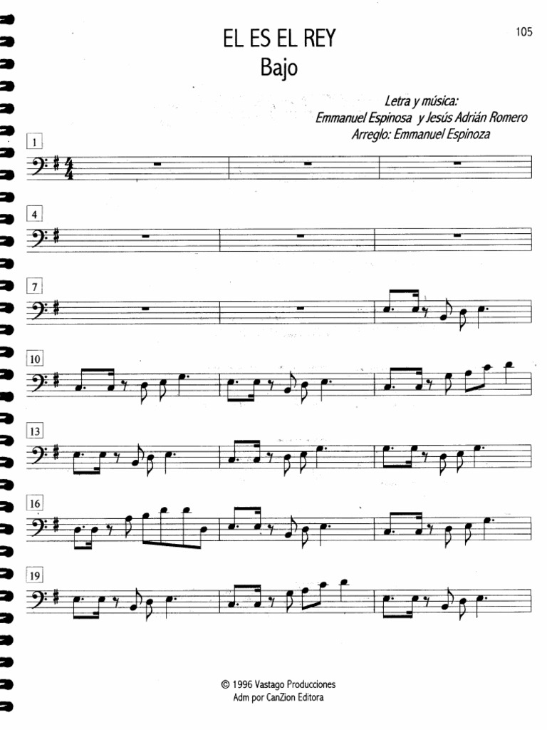 06 - El Es El Rey (Bajo) PDF | PDF